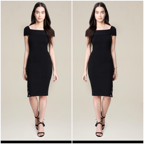 bebe | Dresses | Bebe Danny Ribbed Dress | Poshmark